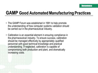 Beamex CMX and GAMP good automated manufacturing practices | PPT