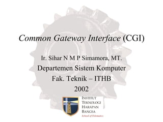 Common Gateway Interface | PPS