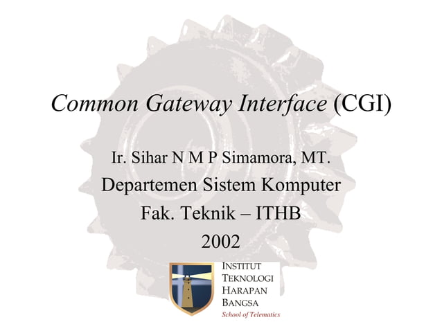 Common Gateway Interface | PPS