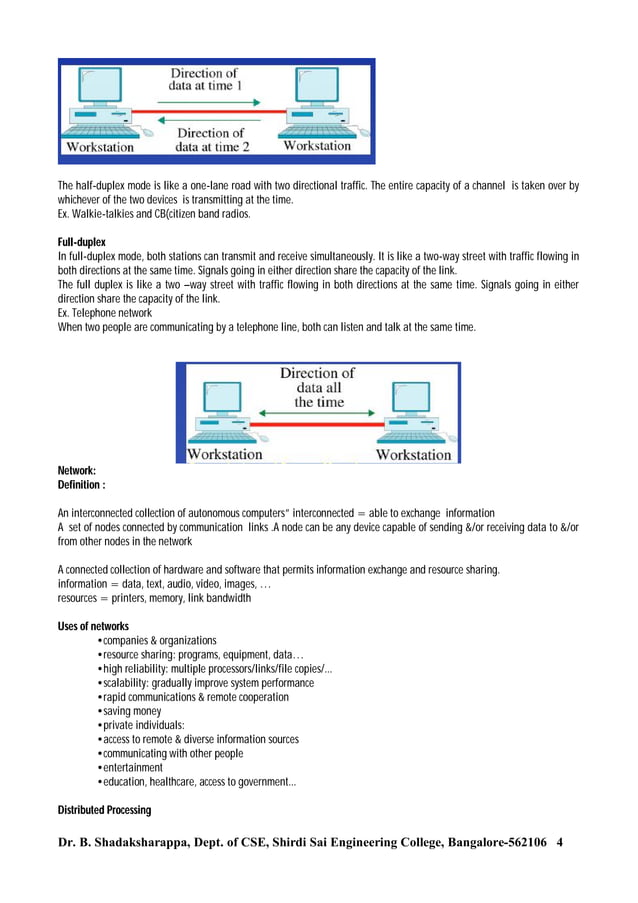 Computer Networks-1 1st unit (10CS55) VTU | PDF