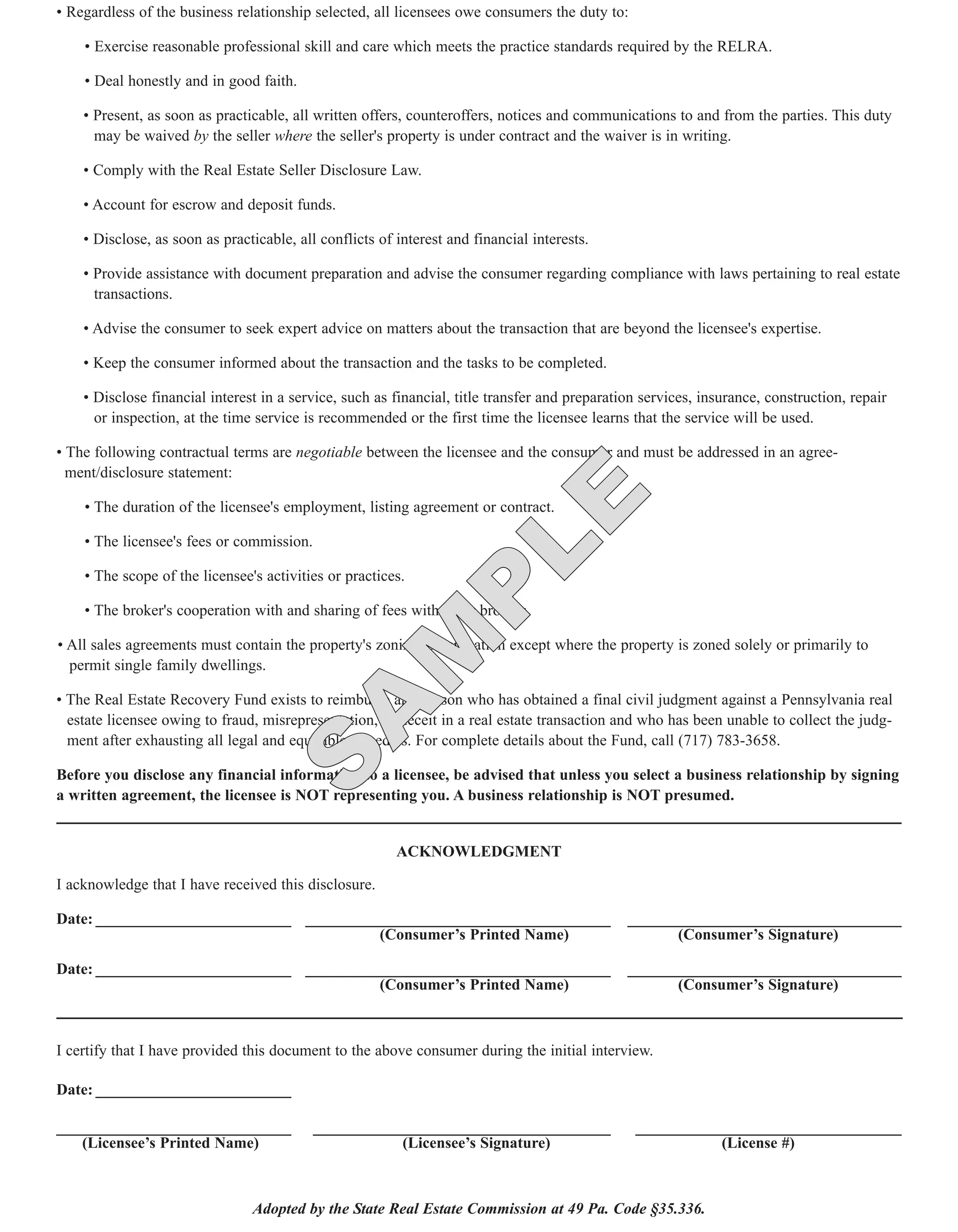 Pennsylvania Consumer Notice | PDF