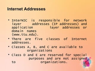 Addressing in Computer Networks | PPT