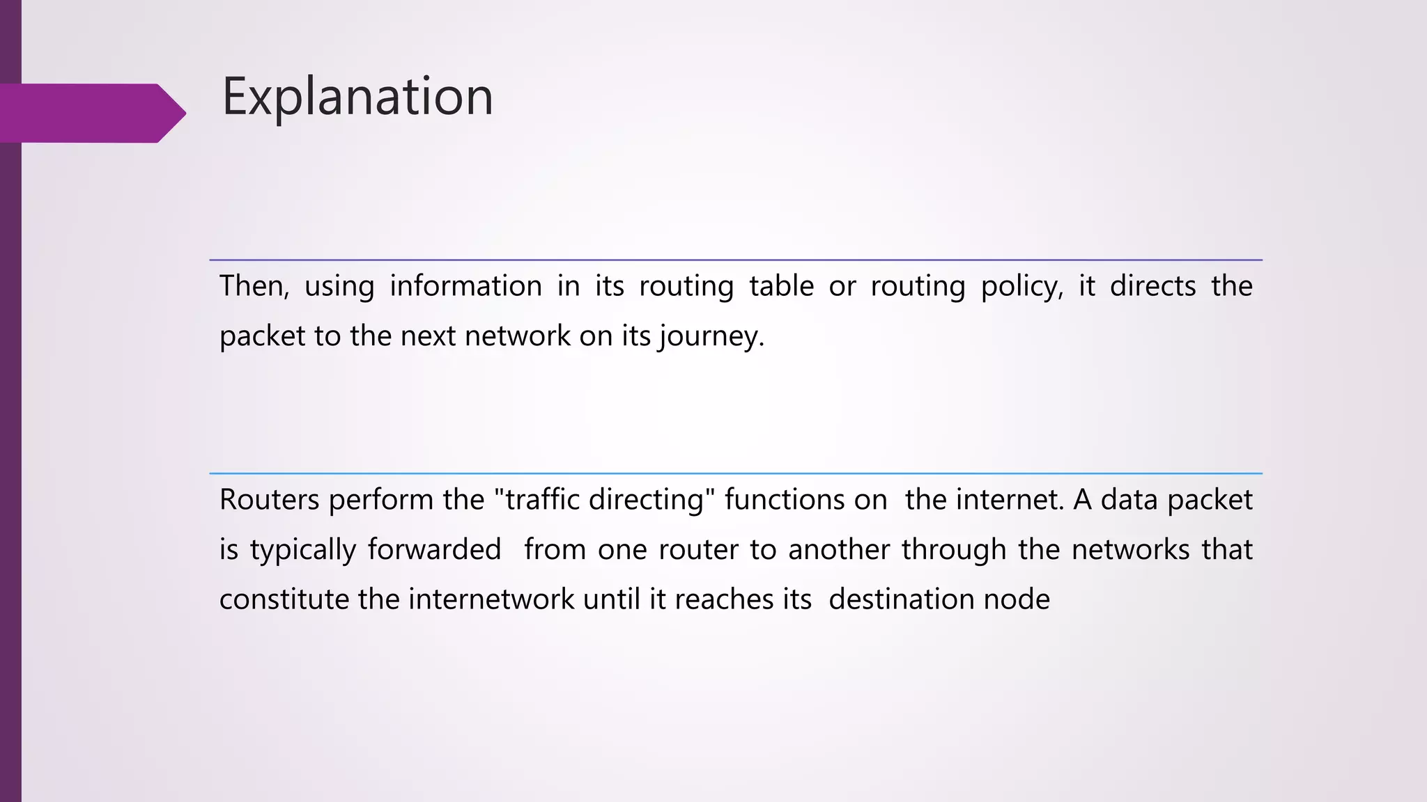 A Report on Routers | PPT