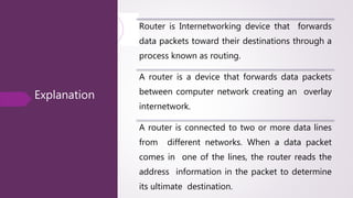 A Report on Routers | PPTX