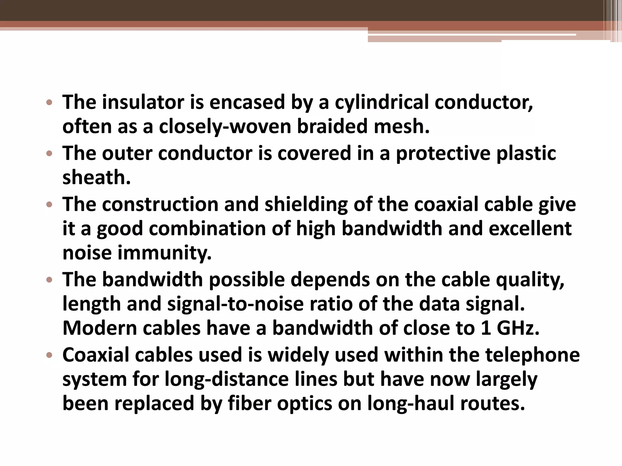 Types of Cables(Guided Media for Transmisson) | PPT