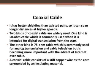 Types of Cables(Guided Media for Transmisson) | PPTX