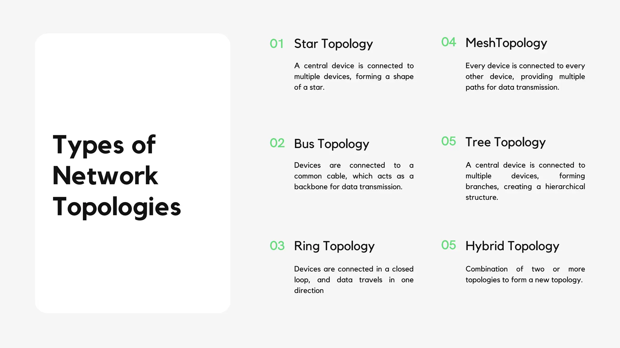 Different Network topologies in Computer Networks | PPTX