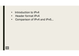 Cn ppt about ipv4 and ipv6................ | PDF
