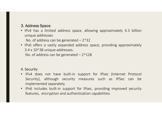 Cn ppt about ipv4 and ipv6................ | PDF