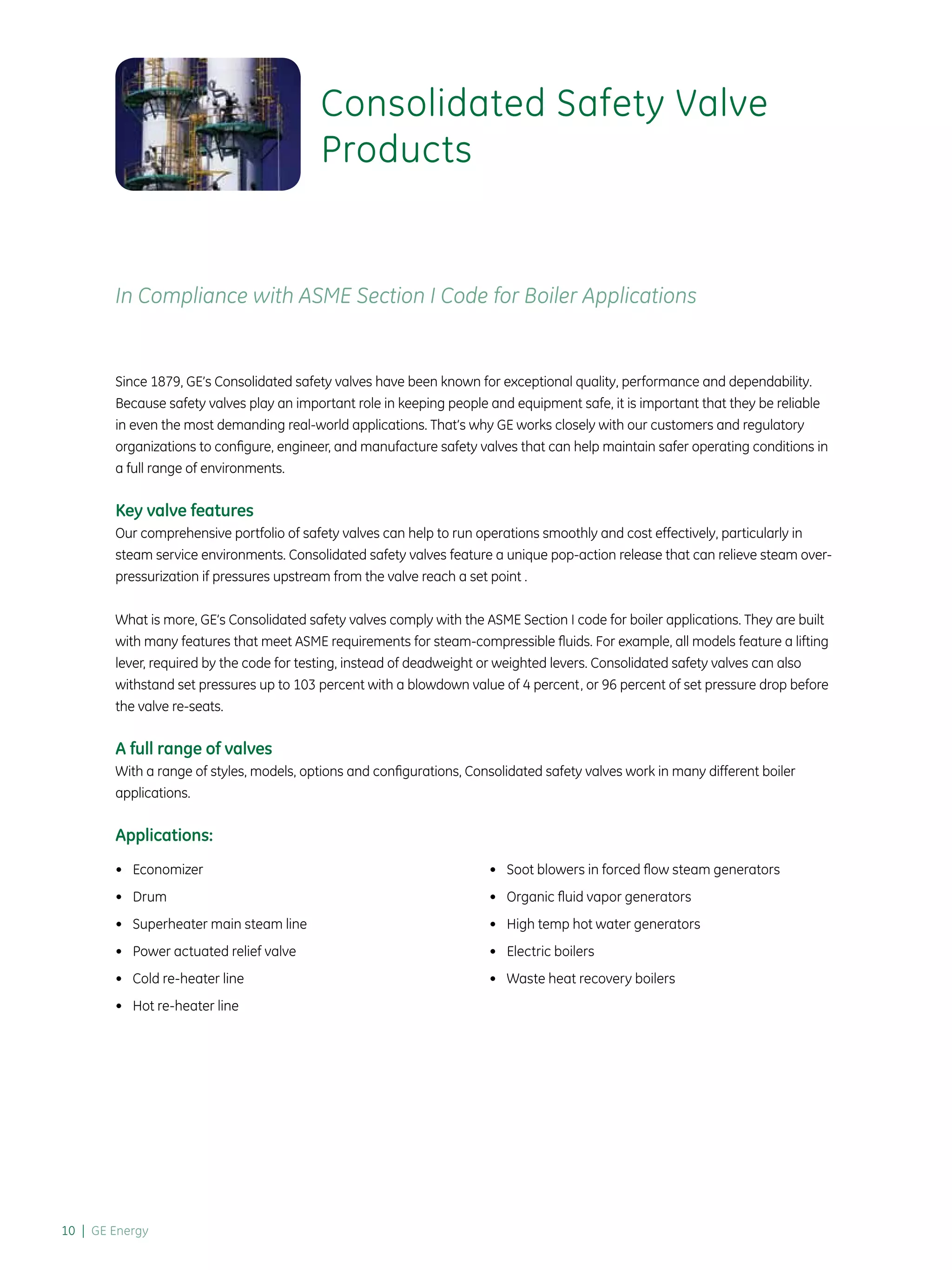 GE Consolidated Pressure Relief and Safety Valves | PDF
