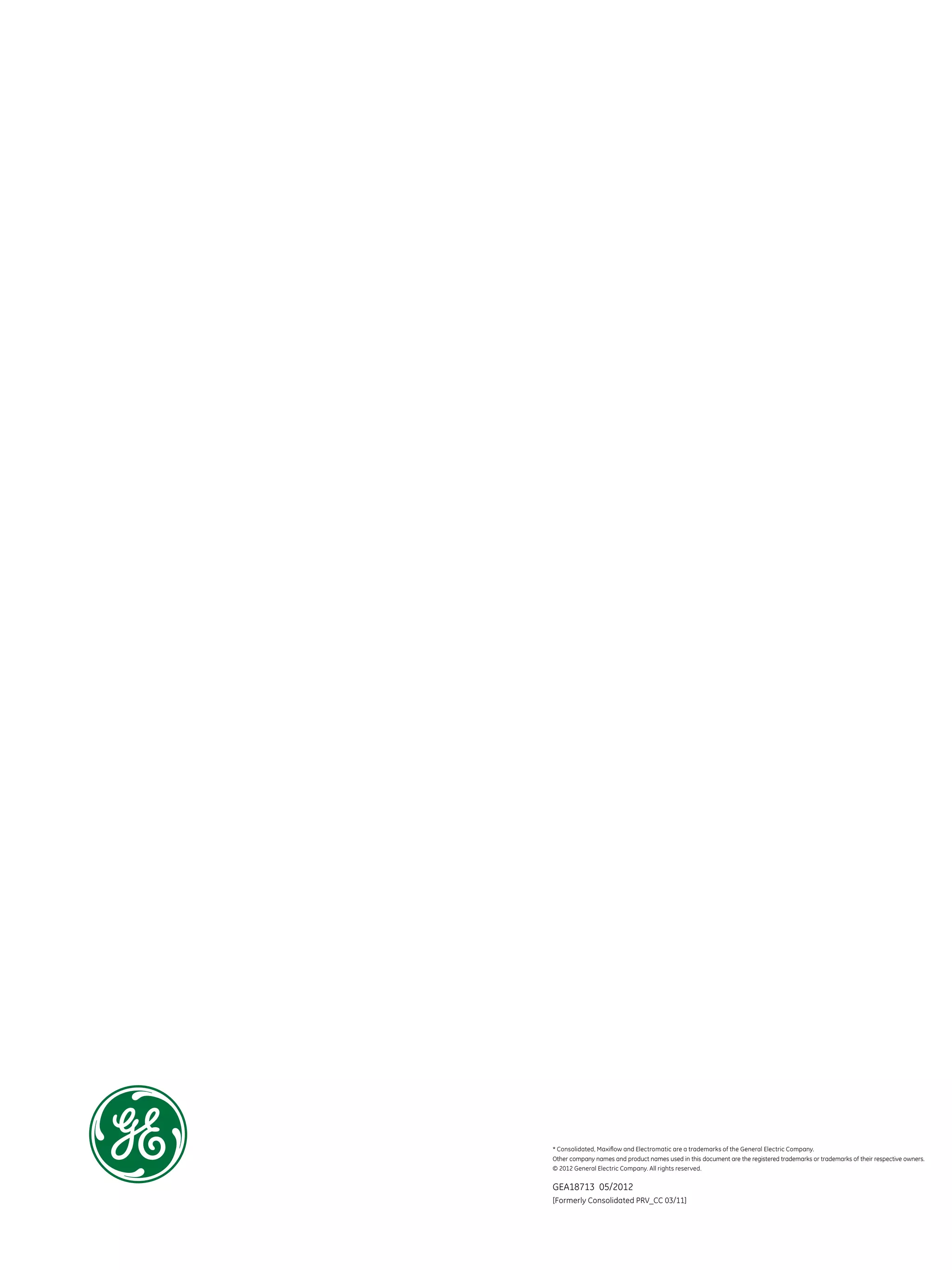GE Consolidated Pressure Relief and Safety Valves | PDF