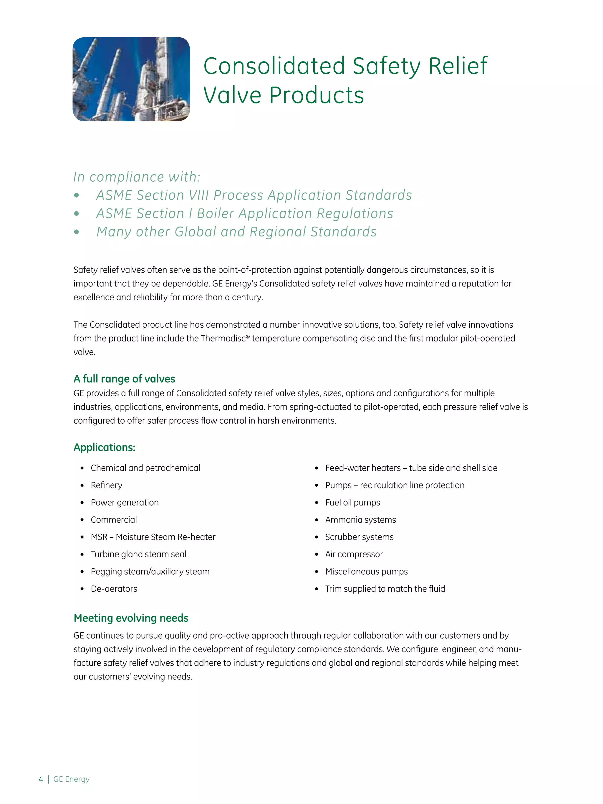 GE Consolidated Pressure Relief and Safety Valves | PDF