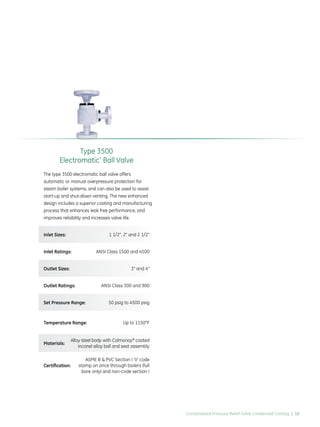 GE Consolidated Pressure Relief and Safety Valves | PDF