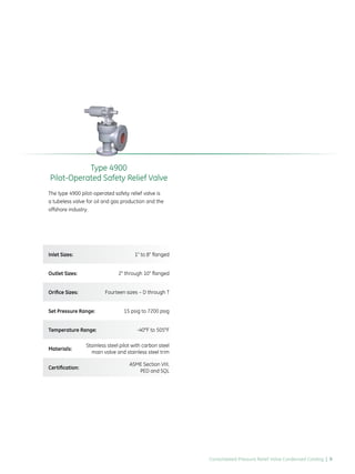 GE Consolidated Pressure Relief and Safety Valves | PDF