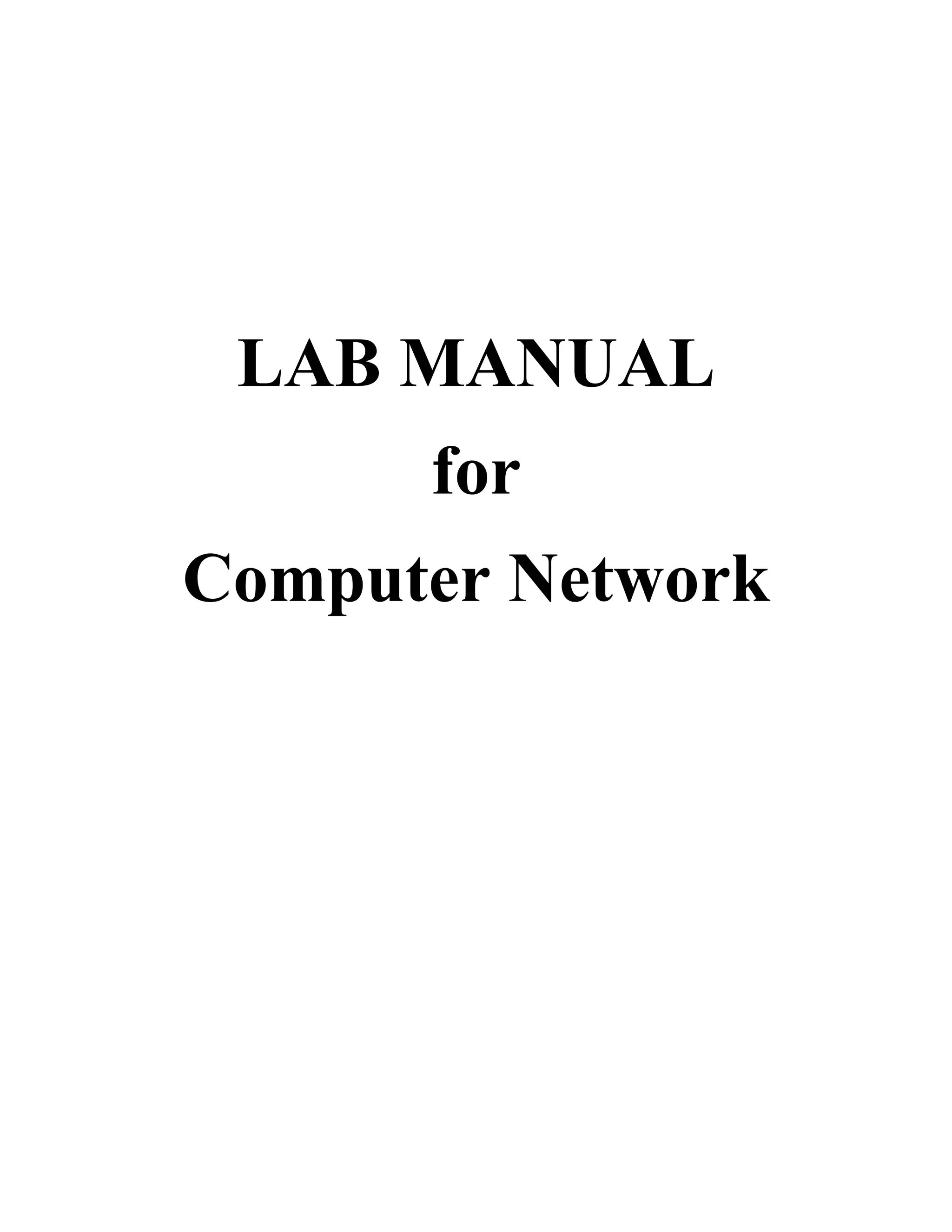 Cn lab-manual | PDF