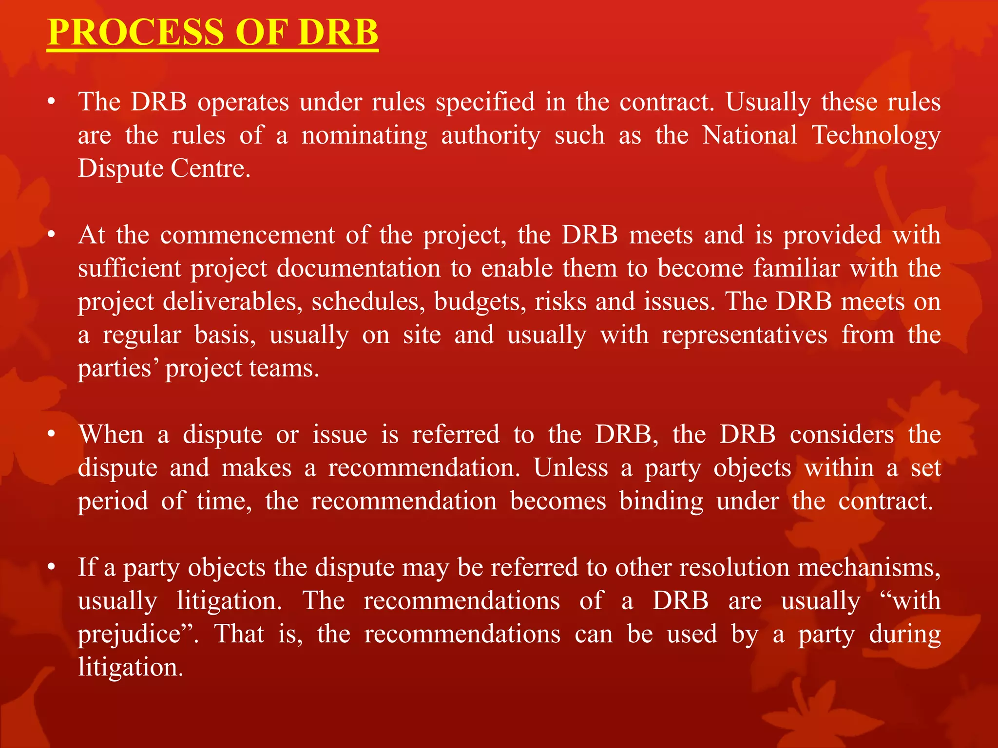 DISPUTE REVIEW BOARDS -REASONS-NEED-METHODS-RESPONSIBILITIES ...