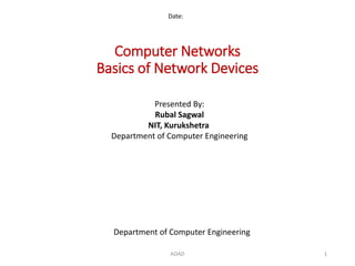 Basics of Computer Network Device | PPTX | Computer Networking | Computing