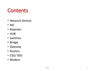 Basics of Computer Network Device | PPTX | Computer Networking | Computing