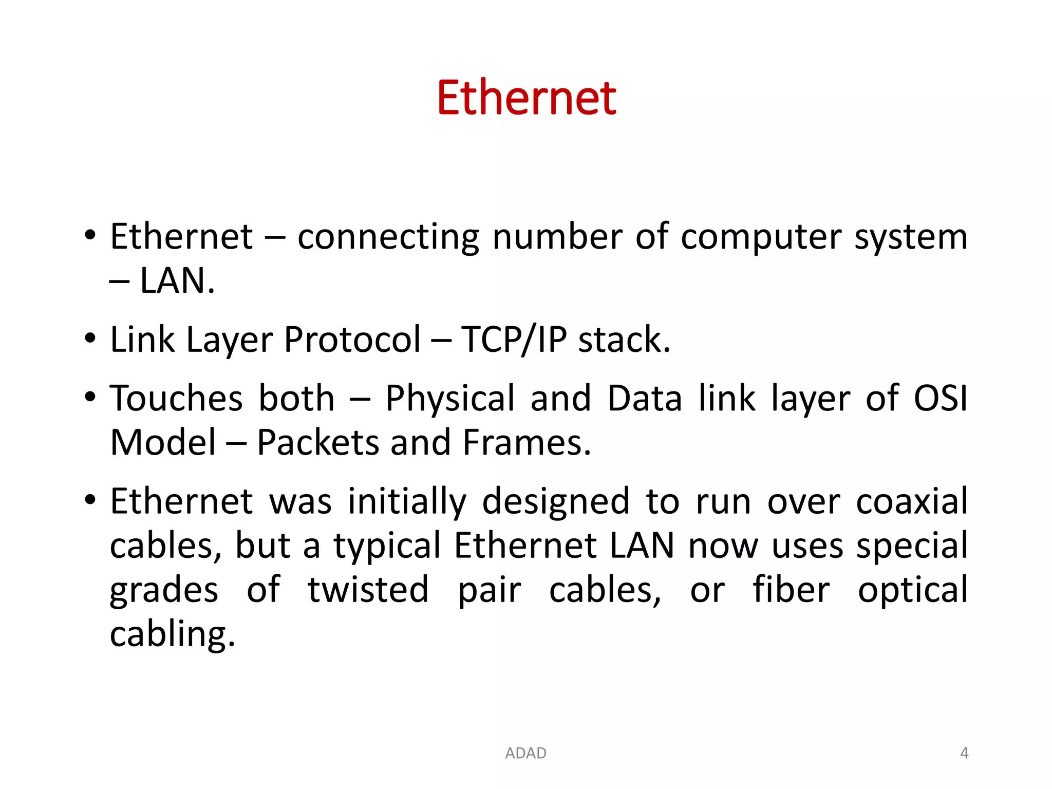 Ethernet Point To Point Protocol Arp Pptx Computer Networking Computing