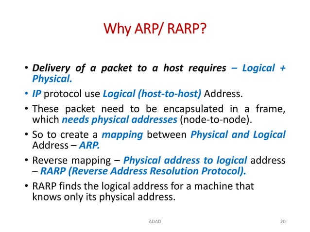 Ethernet, Point-to-Point Protocol, ARP | PPTX | Computer Networking | Computing
