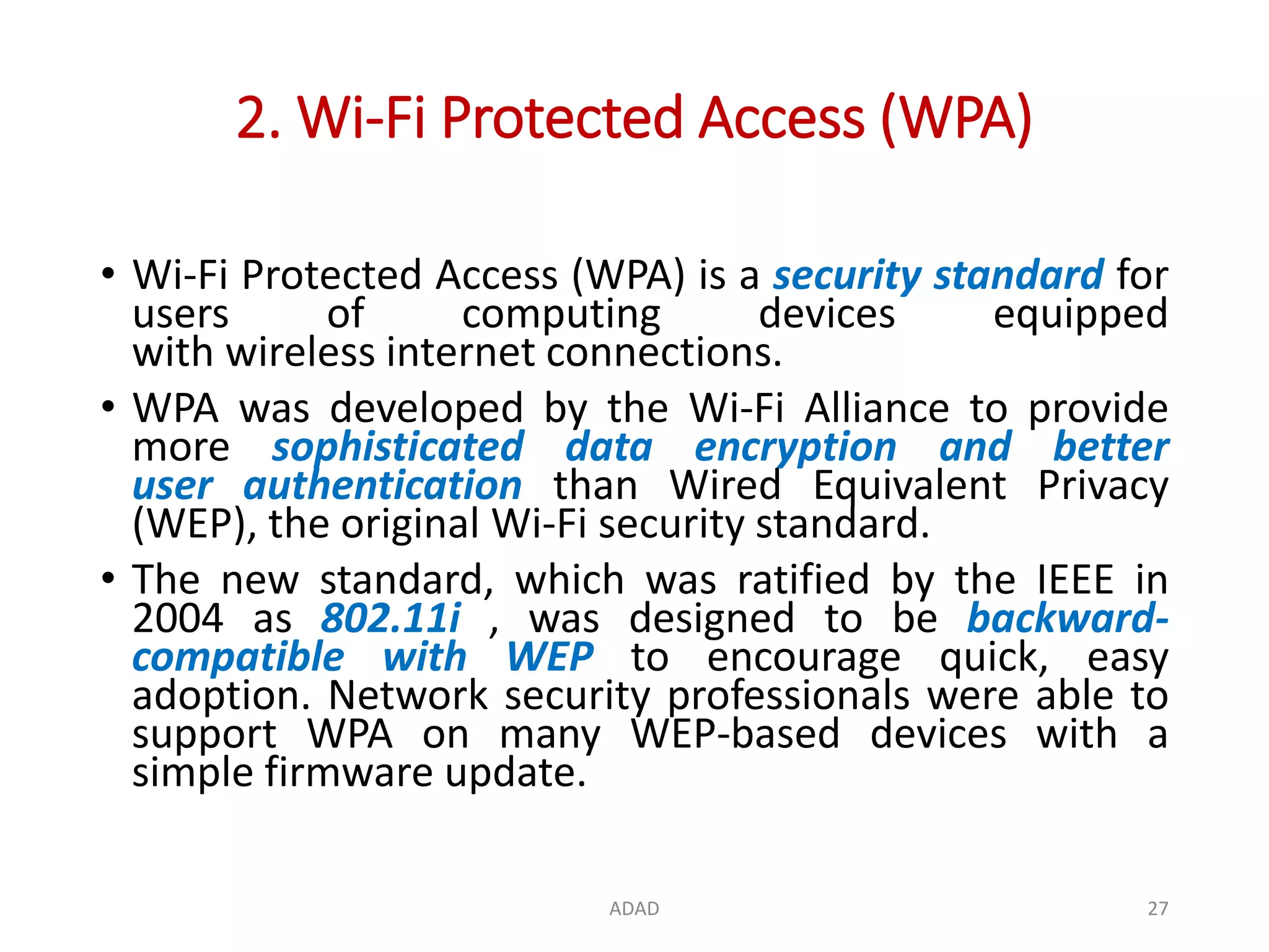 Wireless Technologies and Standards | PPTX