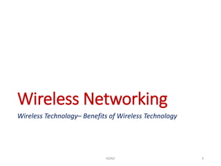 Wireless Technologies and Standards | PPTX