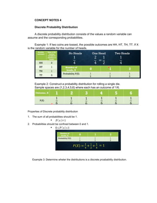 Concept Notes in Statistics and Pro1docx | PDF