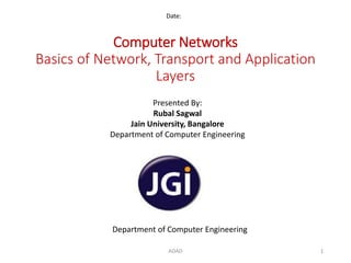 Basics of Network Layer and Transport Layer | PPT