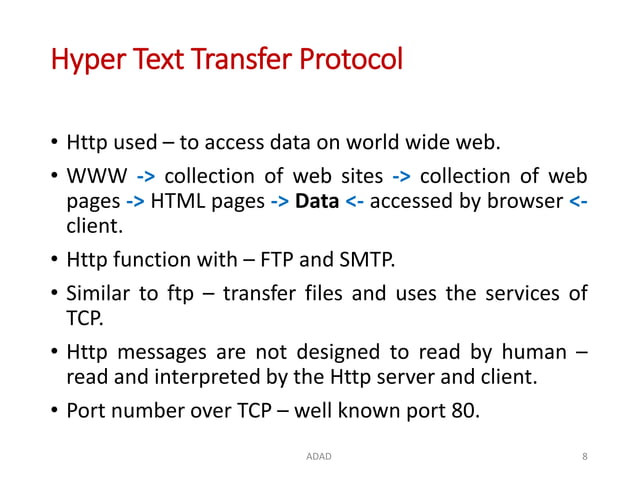 Application Layer And Protocols Pptx Computer Networking Computing
