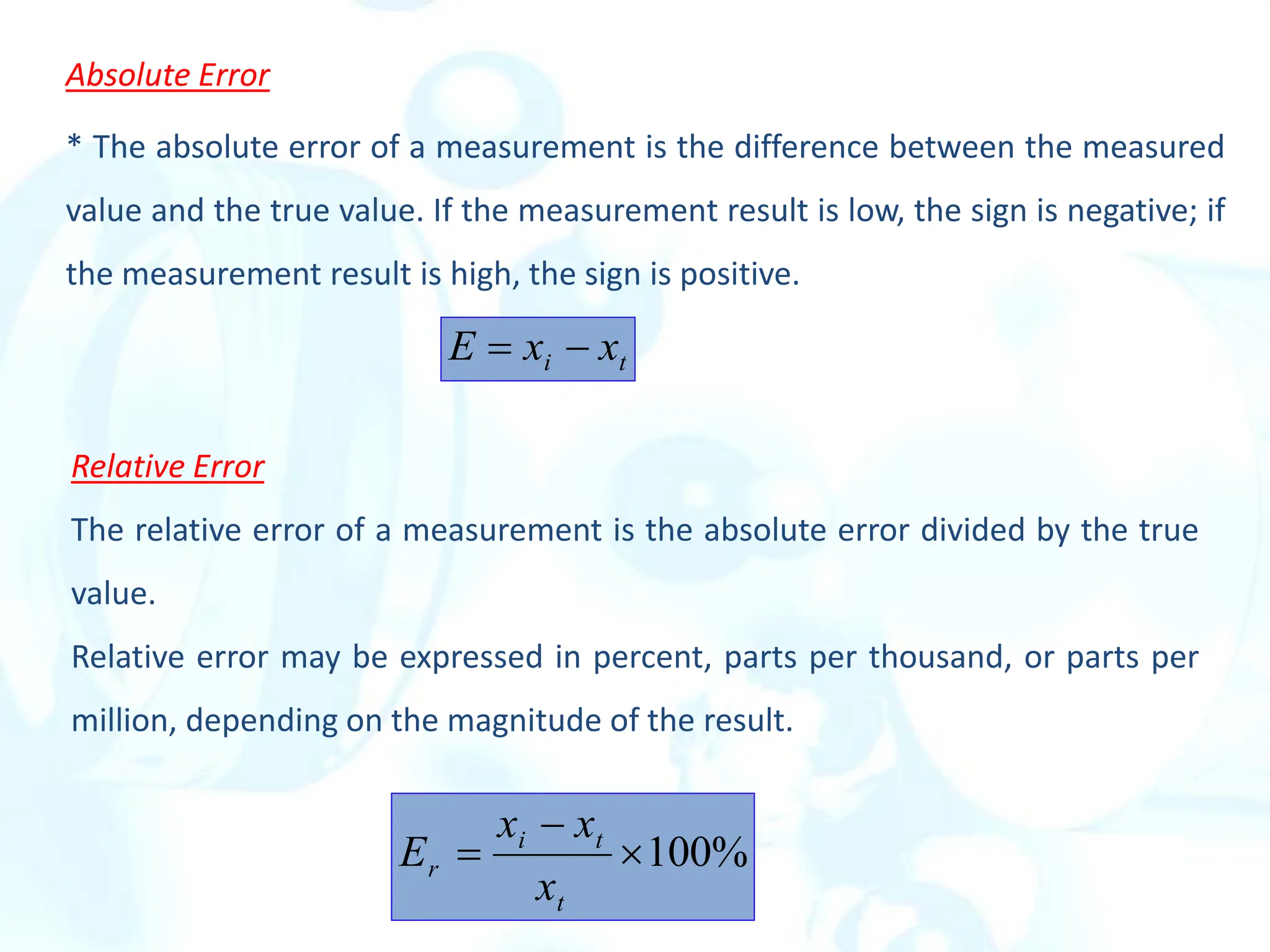 Errors, types of errors found in analytical chemistry | PDF