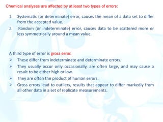 Errors, types of errors found in analytical chemistry | PDF