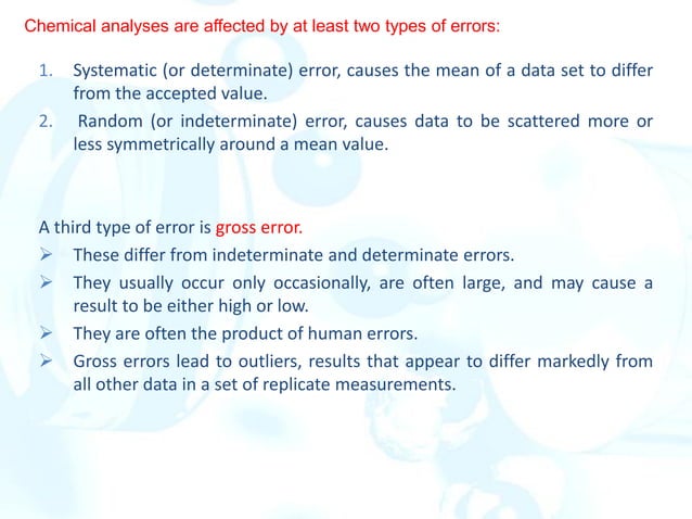 Errors, types of errors found in analytical chemistry | PDF | Chemistry | Science