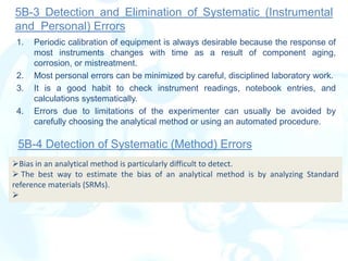 Errors, types of errors found in analytical chemistry | PDF