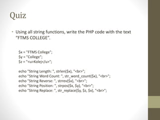 Web Application Development using PHP Chapter 3 | PPT