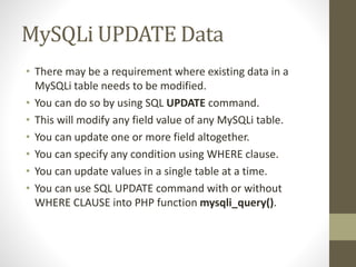 Web Application Development using PHP Chapter 8 | PPT