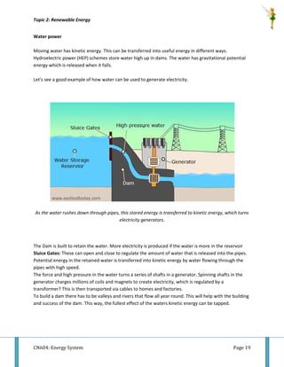 Cn604 topic 2 renewable energy | PDF