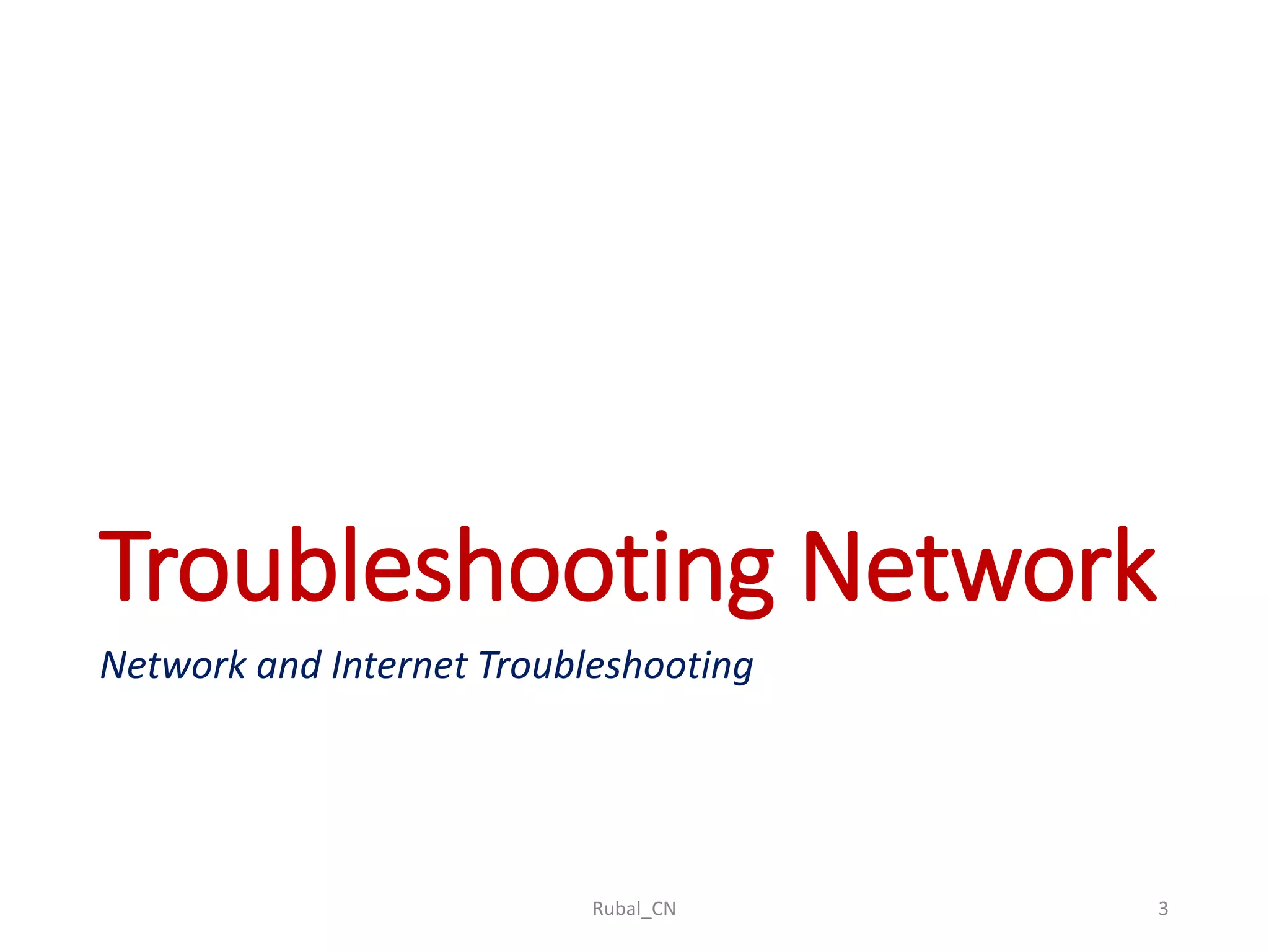 Troubleshooting Network And Network Utilities Pptx Computer
