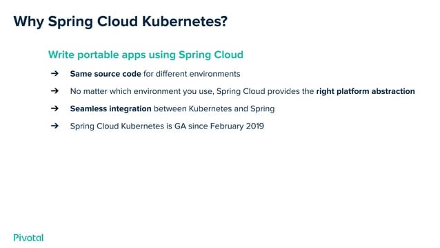 Introduction to Spring Cloud Kubernetes (July 4th, 2019) | PPT