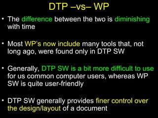 Word processing-dtp | PPT