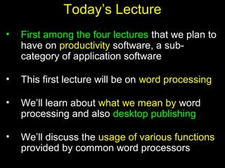 Word processing-dtp | PPT