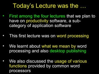 Word processing-dtp | PPT