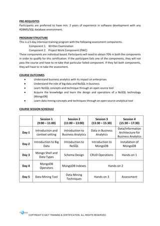 Certified NoSQL MongoDB (CNA) | PDF