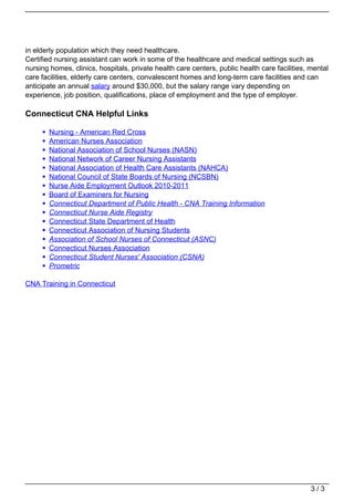 CNA Training in Connecticut | PDF