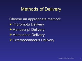 Speech Delivery | PPT