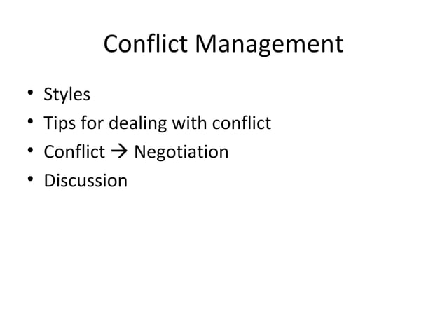 Conflict Management | PPT
