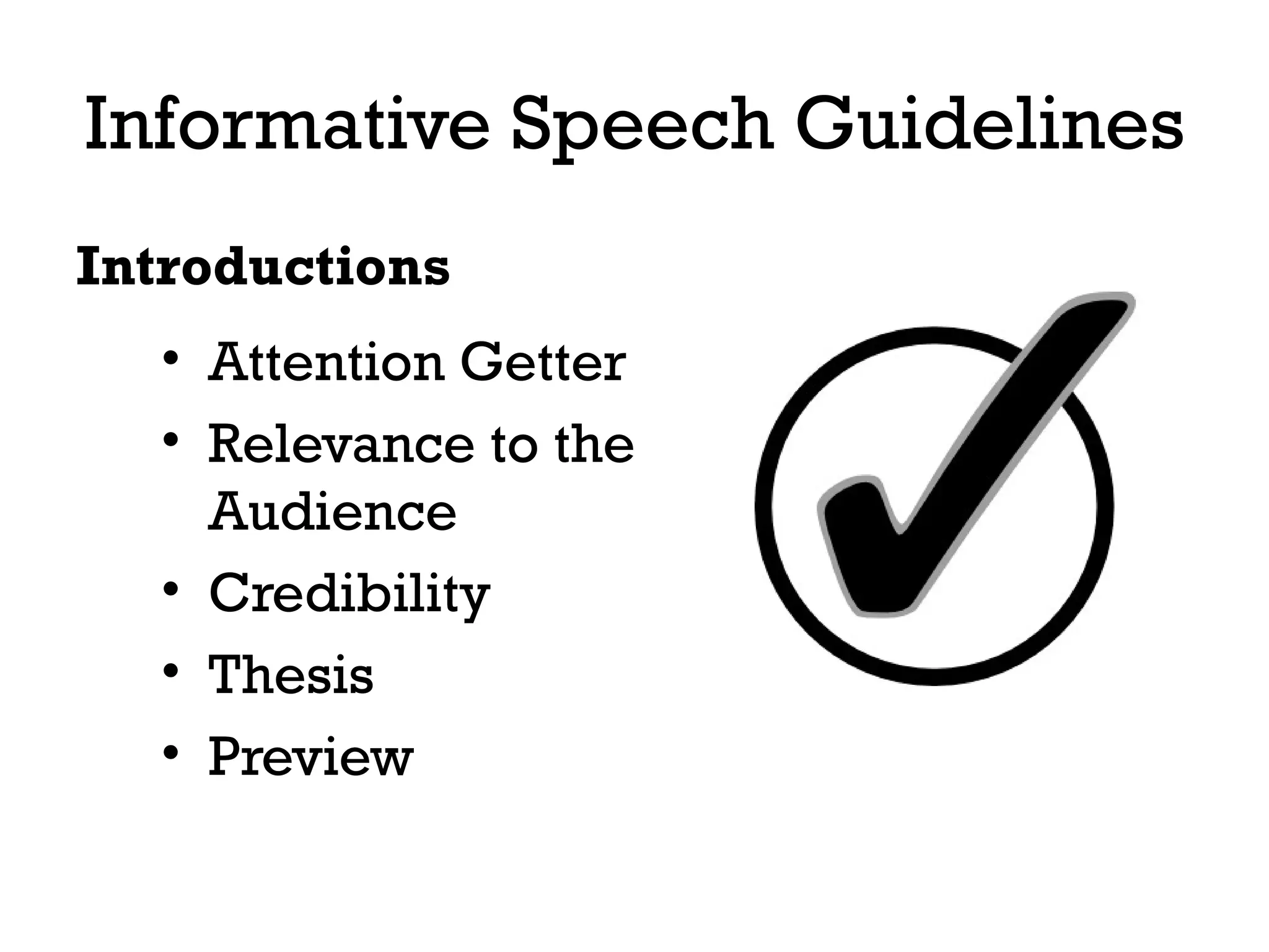 Informative Speech | PPT