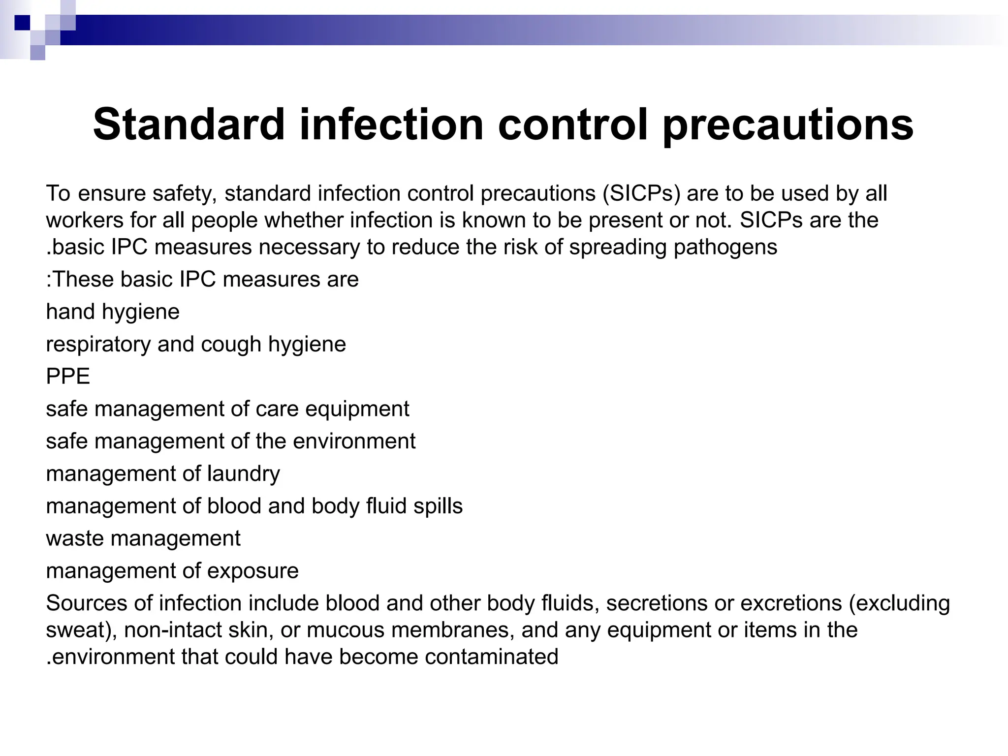 CNA Class 11 Infection control and safety | PPT