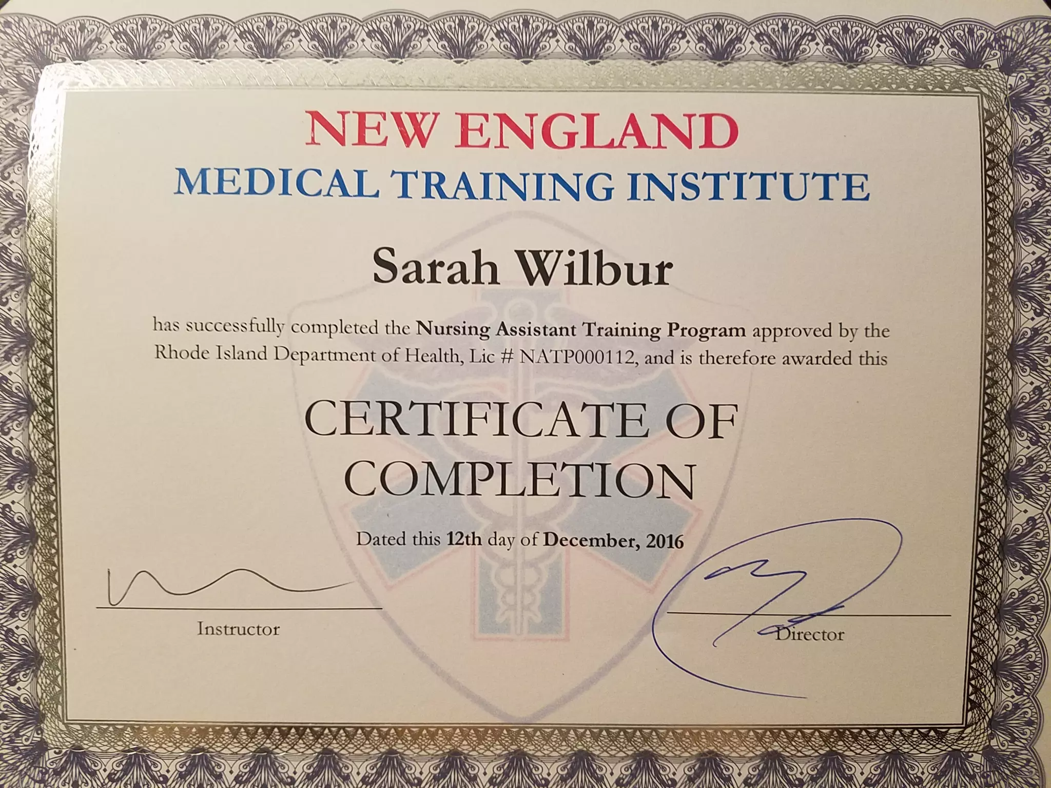 Certificate of Completion - CNA Temp Licence | PDF