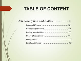 Certified Nursing Assistant (CNA) job discription & duties | PPTX