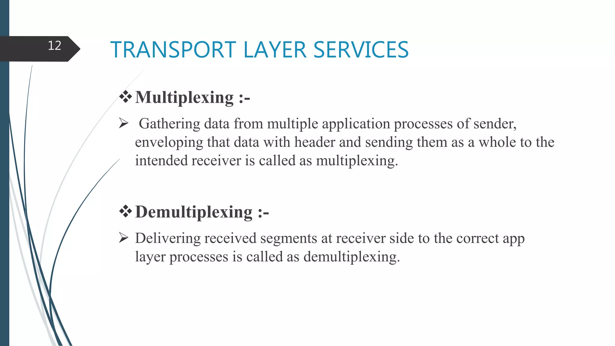 Transport Layer Services : Multiplexing And Demultiplexing | PPTX
